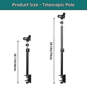 Fewener Feeding Tube Stand, Hands-Free Feeding Tube Holder Enteral Feeding Telescopic Pole, Feeding Pump Rack for Gravity Syringes Feeding Pump Feeding or Infusions