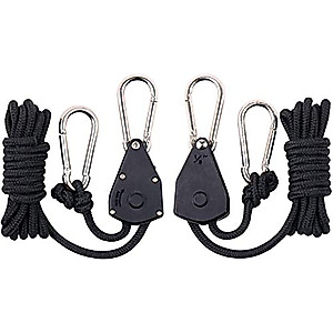 VIPARSPECTRA 6 Pair of 1/8 inch Heavy Duty Adjustable Grow Light Rope Hanger for Grow Light Fixtures & Gardening, 150lb Capacity