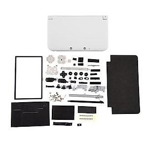 ZPSHYD Full Housing Case, Full Housing Case Cover Shell with Buttons Replacement Part for 3DS XL Game (White)