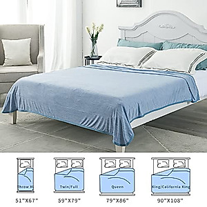 MH MYLUNE HOME Cooling Blanket for Hot Sleepers, Lightweight Thin Summer Blanket for Hot Flashes Night Sweates Sleeping,Arc-chill Cold Throw Blanket for Bed/Sofa,King Size, Blue