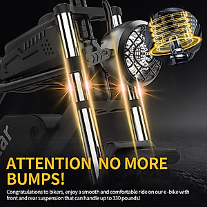 Bopzin Electric Bike Adults, 20" Fat Tire 1000W Brushless Motor 13AH Removable Battery E-Bike Bicycles Up to 25MPH & 35 Miles with Retro Motorcycle Design,7-Speed Cruise Control