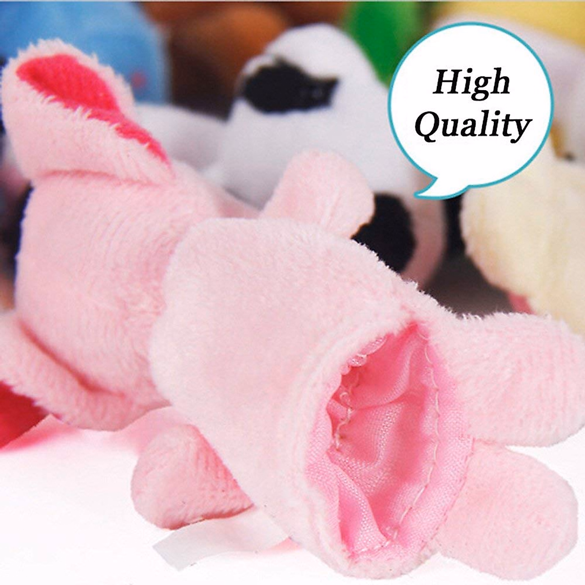 Easter Eggs with Mini Animal Finger Puppets Plush Toys, Kids Easter Basket Stuffers Party Favor School Classroom Rewards, Easter Egg Hunt Filler 12 Pack