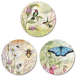 Field Guide Envelope Seals - Set of 144, Round Self-Adhesive, Flat-Sheet Labels, by Colorful Images