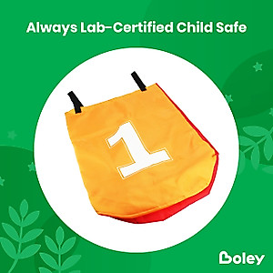 Boley Sack Race Bag Set with Ankle Bands - 4 Pk Potato Sack Race Bags for Kids Ages 5+ - Outdoor Party Carnival Games - Yard Games for the Family