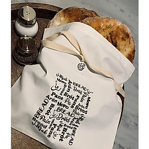 Bread Bags for Homemade Bread, Bread Bags, Bread Bags for Homemade Bread Gift Giving, Bread Keeper, Organic Cotton, Pack of 4 (Baguette and loaf)