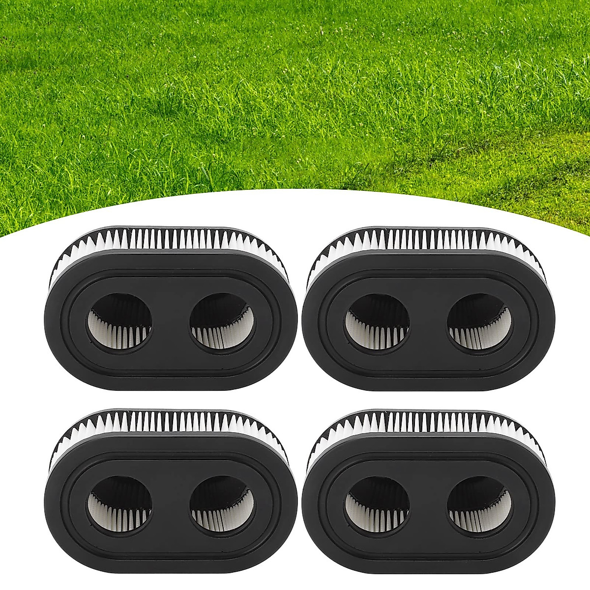 4PCS Air Filter Lawn Mower Filter Replacement Air Cleaner Cartridge Filter Rubber 798452 593260 for 500EX 550EX 625E 675 625EX 675EX 675EXI 725EXI 09P000 09P702