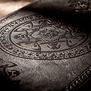 CAGIE Leather Vintage Journal for Men Soft Cover 256 Lined Pages Notebook 180 Lay Flat for Writing Travel Diary, 5.7'' x 8.3'', Black