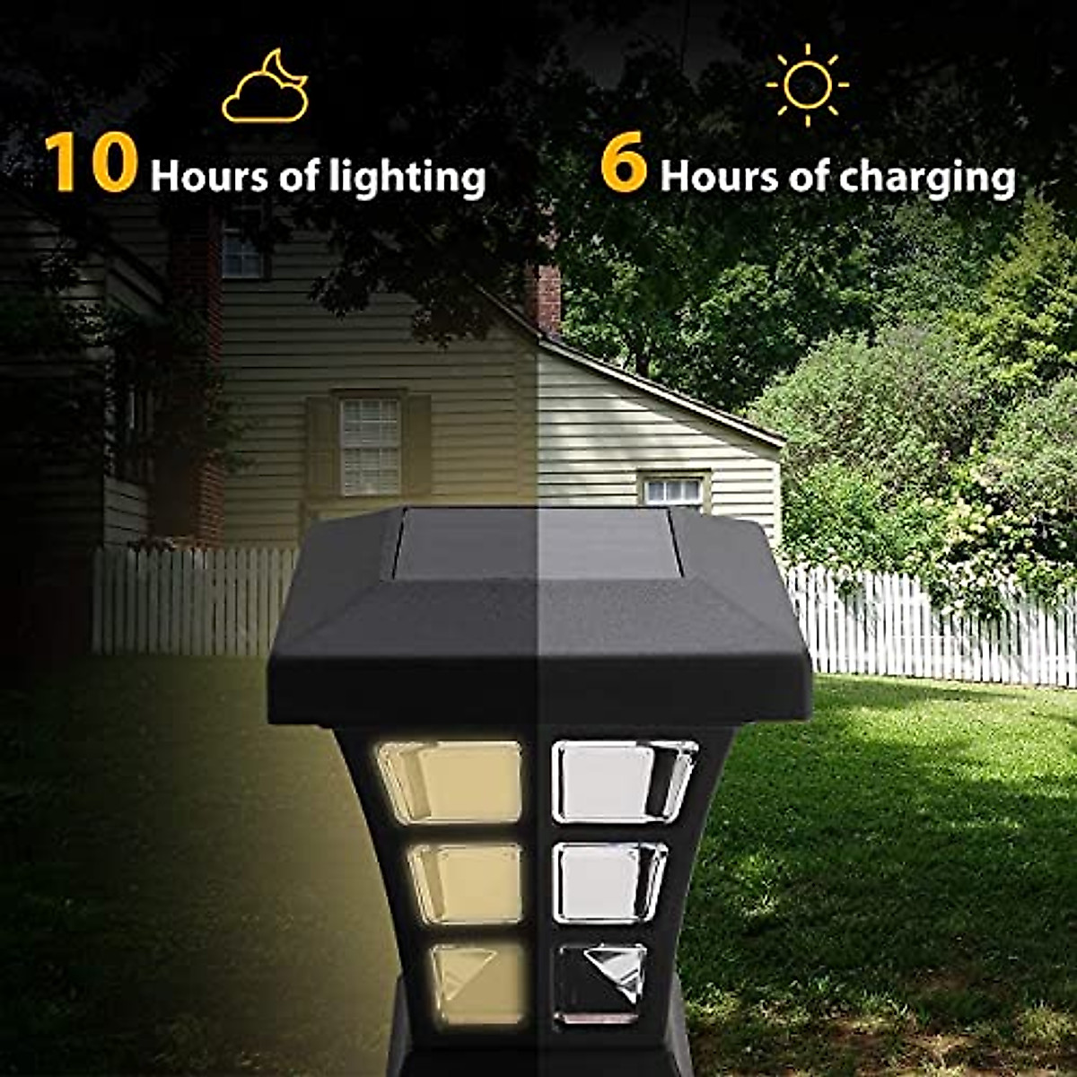 8 Pack Solar Pathway Light Outdoor, 10 Lumen LED Solar Outdoor Lights,IP44 Waterproof Pathway Lights for Garden Patio and Walkway Decoration