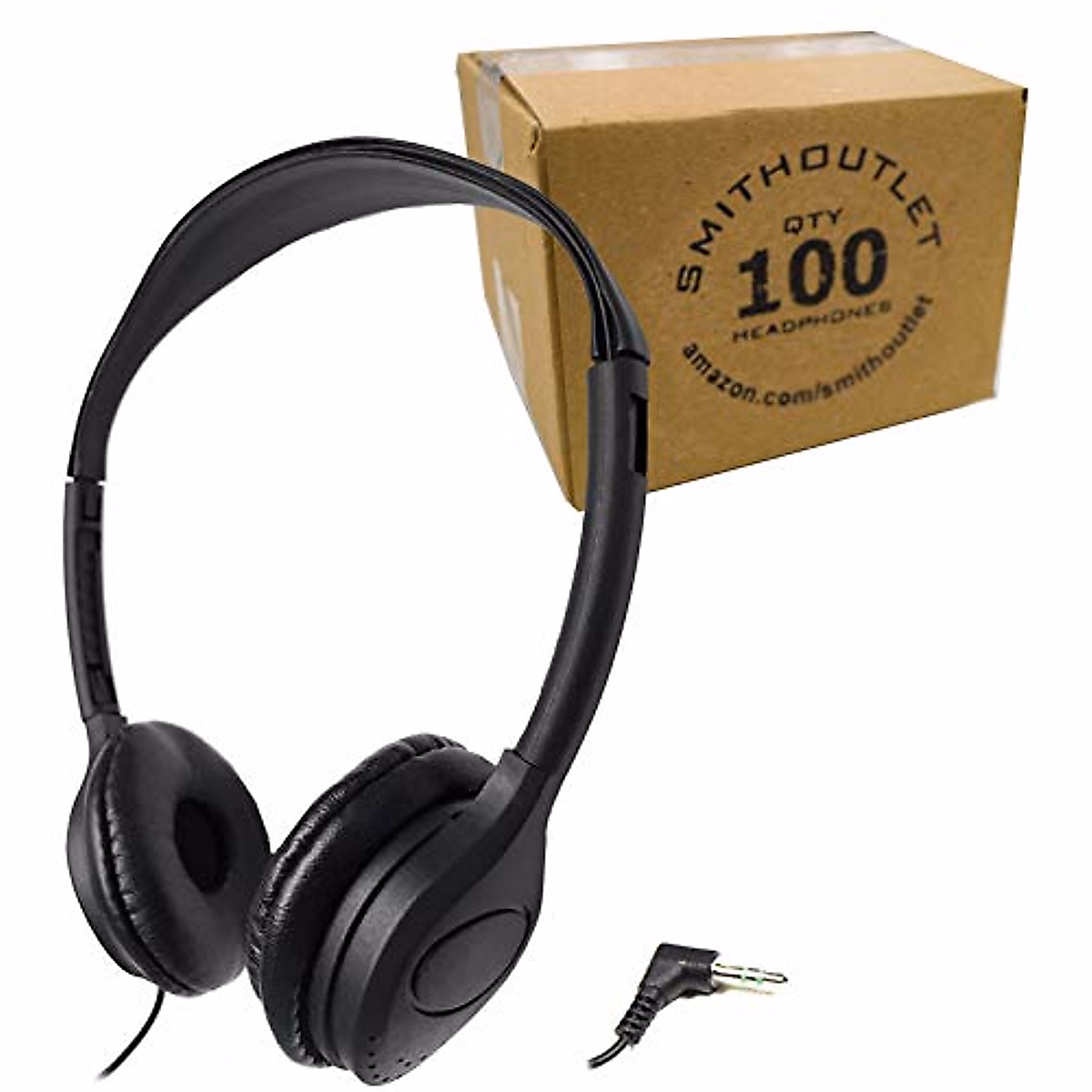 SmithOutlet 100 Pack Over The Head Low Cost Headphones in Bulk