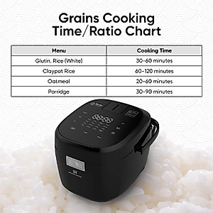 Tartle Kitchen IH103 Pressure Induction Heating Rice Cooker and Warmer, 6 cup - Japan style - IH Technology with Steamer (1.5L)