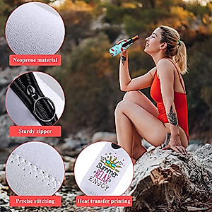 Sublimation Blanks Beer Bottle Insulator Sleeve, 12 Pack 12oz Standard Beer Bottle Cooler Covers Zip-up Bottle Jackets Personalized Sublimation Neoprene Sleeves for Summer Pool Beach Party Favors