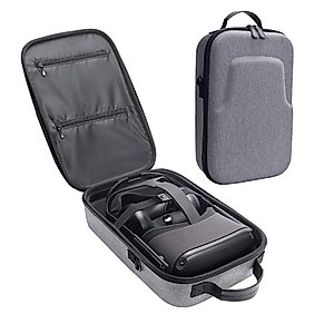 CrustPro Fashion Travel Case for Oculus Quest VR Gaming Headset and Controllers Accessories Waterproof Carrying Bag (Grey)