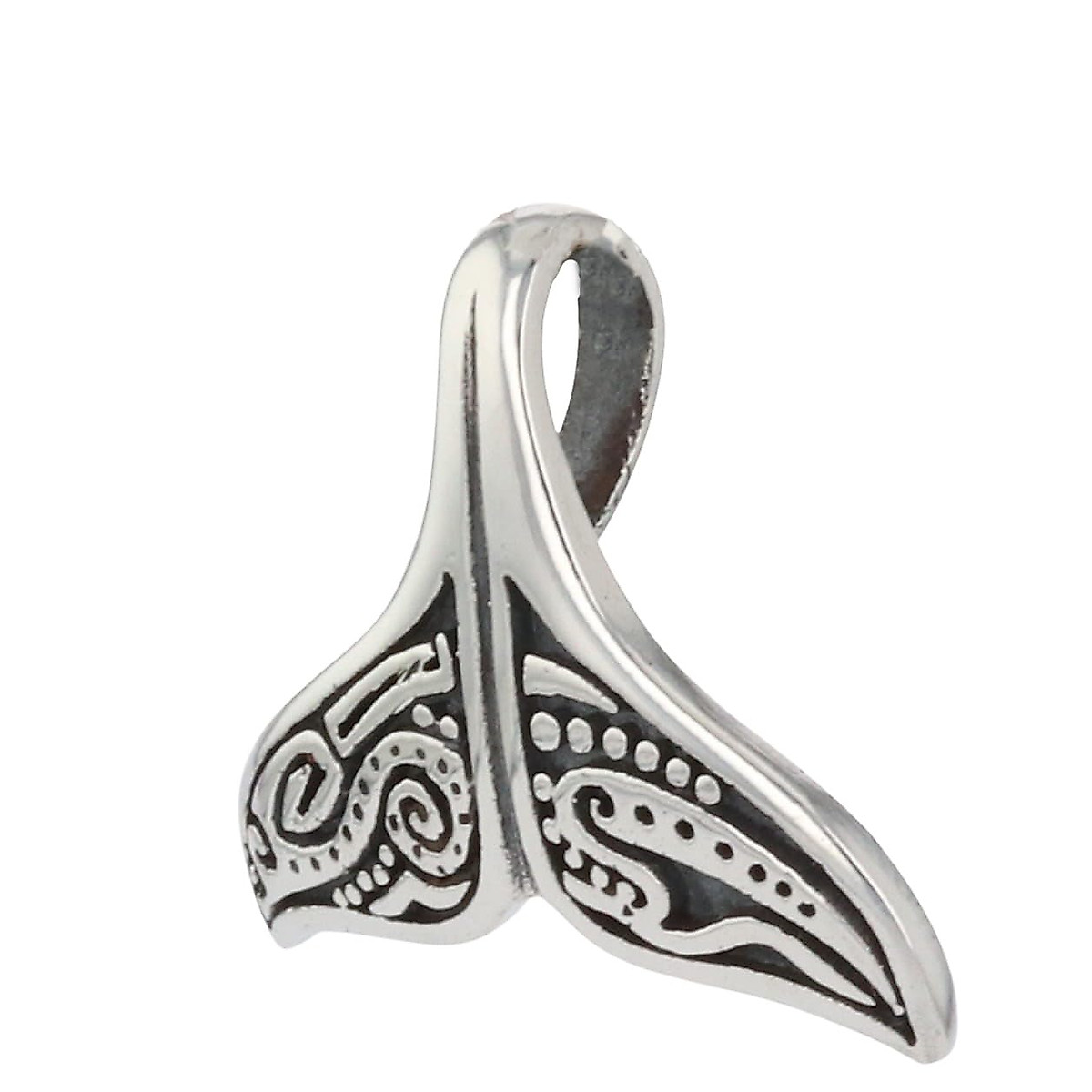 Jewelry Trends Aboriginal Dolphin Whale Tail Sterling Silver Pendant