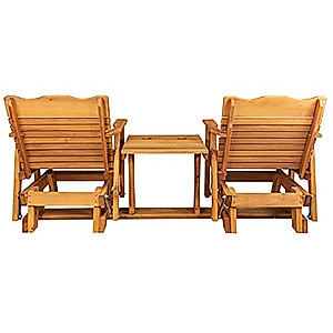 Kilmer Creek Rustic Finished 6' Cedar Porch Settee Glider, Amish Crafted