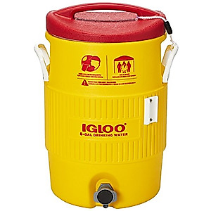 Igloo 385-48153 Heat Stress Solution Water Coolers, 5 gal, Red/Yellow