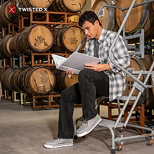 Twisted X Men's Work Kicks, Moc Toe Nano Toe, Light Grey, 12 M