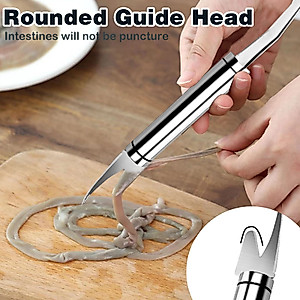 4 Pcs Multifunctional Shrimp Line Knife, Stainless Steel Shrimp Deveiner Tool Quick Shrimp Peeler, Multifunctional Shrimp Line Fish Maw Knife Shrimp Cleaner for Removing Shrimp Line, Fish Scales