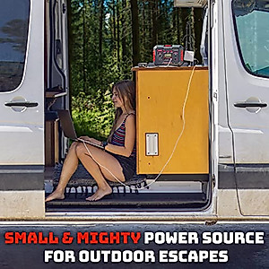 Backcountry Portable Power Stations, 300W, 500W or 1000W - Solar Generator Lithium Backup Battery with Power Outlet, USB, Wireless Charging for Camping and Indoor Home Use