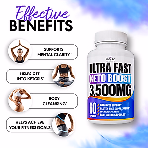 Complete Keto Pills - Keto Fast Exogenous Ketones Supplement for Improved Focus and Stamina - Advanced Weight Management, Energy, and Appetite Support - American Quality - 120 Capsules - Pack of 2