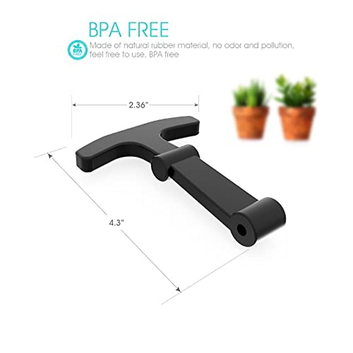 ALIENSX Universal Replacement Lid Latches for Yeti Tundra and Roadie Coolers, Durable Rubber T-Latch Design, Helps Save Fingers/Knuckles, fits Yeti, RTIC & Other Related Coolers (New Black)