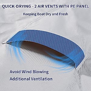 Tuszom Waterproof Center Console Boat Cover, Heavy Duty 900D Marine Grade Polyester Canvas Center Console Cover