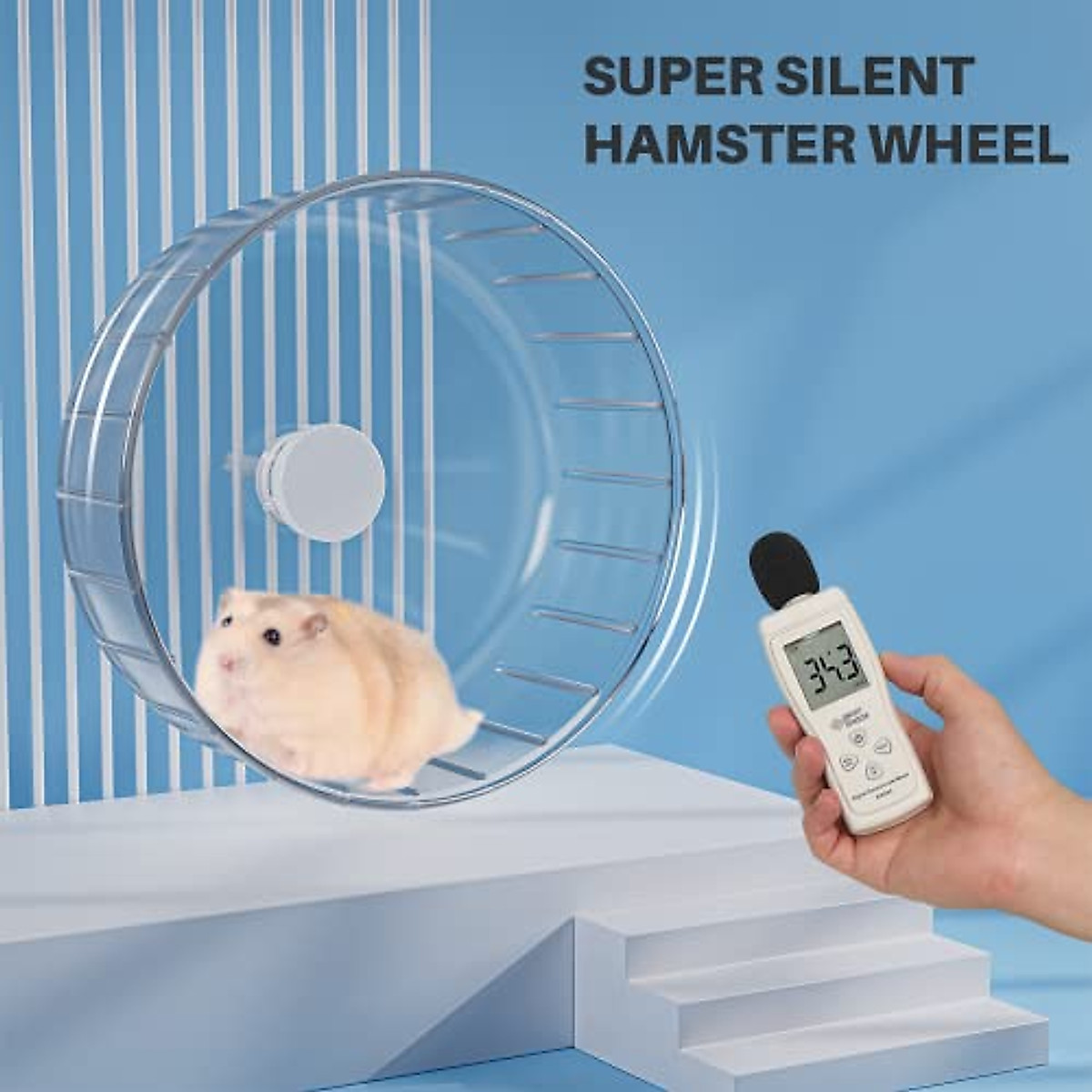 BUCATSTATE Hamster Wheel Silent, 6.7in Hamster Exercise Wheels Basic- Quiet Spinner Hamster Running Wheels for Gerbil Dwarf Syrian Hamster Rat Mice