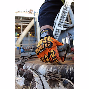Ironclad KONG SDX2-05-XL Original Oil & Gas Safety Impact Gloves, X-Large, Orange