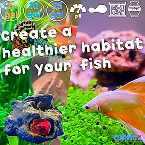 CORISRX BEST OF YOUR LIFESTYLE DR. Moss Aquarium Decorations Cichlid Stone Marine Rock Cave Decor Decorative Fish Tank Freshwater Saltwater for Small Girls Tiny Turtle Reptile