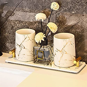 CZDYUF Bathroom Five-Piece Wash Set Bathroom Supplies Bathroom Mouthwash Cup Toothbrush Cup Set