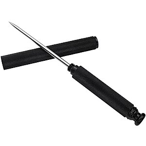 Stainless Steel Ice Picks Crushed Ice Tool With Safety Cover Bar Tools Ice Crushers Chisel Ice Cube Awl Sharp Cone With Non-Slip Handle (Black)