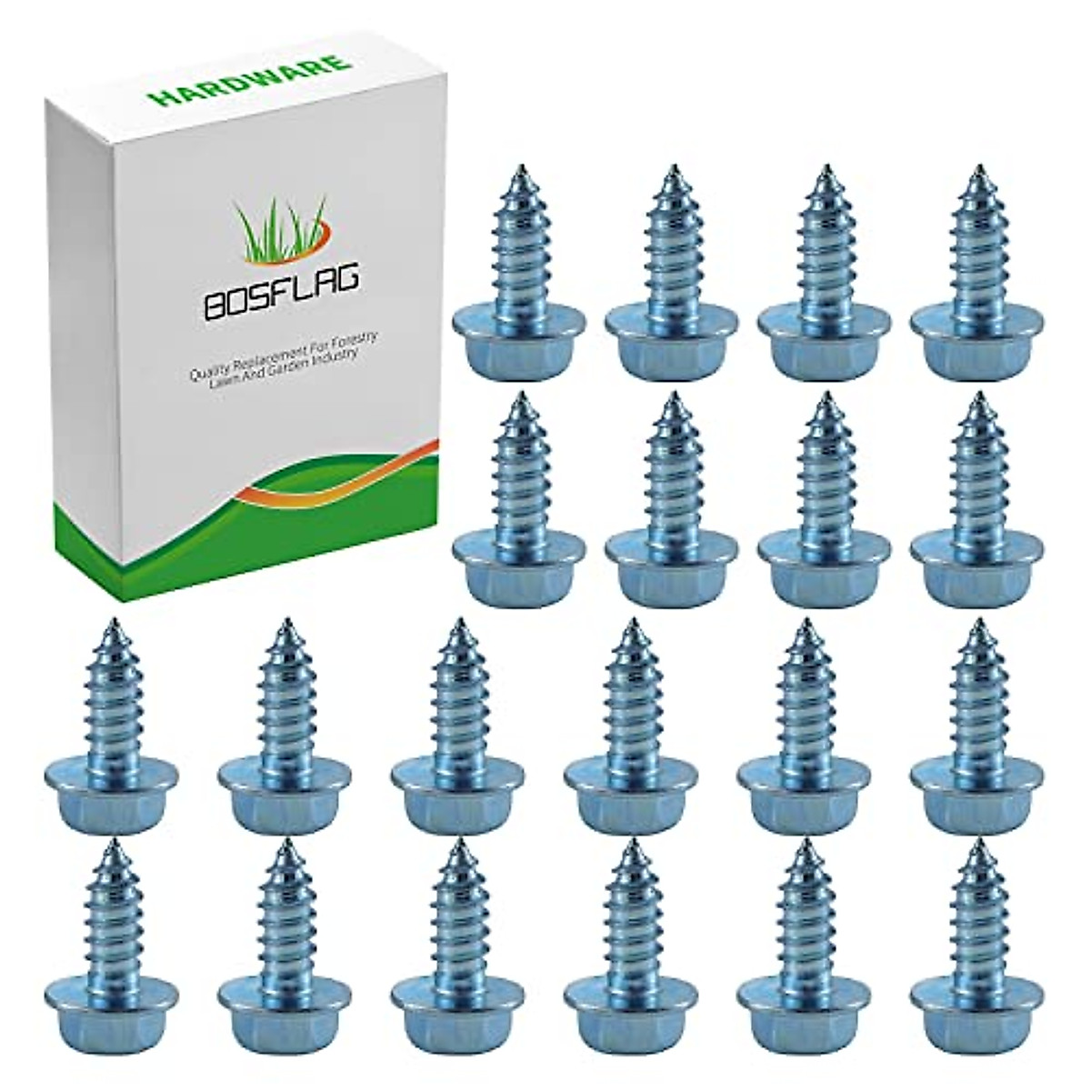 BOSFLAG 20 Pack 1/​4-​14 x 5/8 Hex Washer Self Tapping Screws Replaces MTD 710-0896, 710-0776, 710-0776A, 7100776, 7100776A, 7100896, 910-0896 for Ryobi MTD Series Snow Blowers