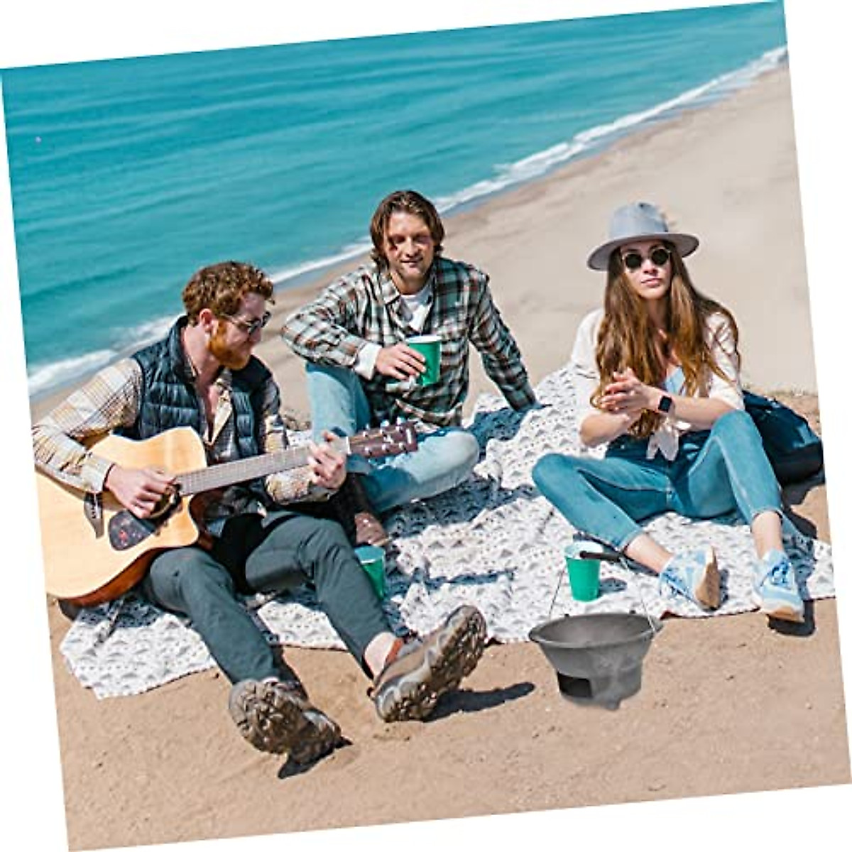 Yardenfun Outdoor Grill Portable Camping Stove Grill for Camping Japanese Dining Table Charcoal Burner Charcoal Outdoor Grills Outdoor Fire Pits Barbecue Grill Stove for Bbq Pig Iron On Foot