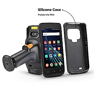 MUNBYN Android Barcode Scanner Pistol Grip Handheld Mobile Computer, 2D QR PDF417 Zebra 4710 Scanner, 4+64B Memory Qualcomm CPU, Wi-Fi, NFC 4G, IP67 Rugged Data Collector Warehouse for Enterprise WMS