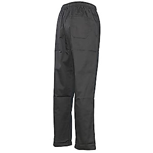 LEQC 2-Pack Essential Baggy Classic Black Chef Pants (Large)