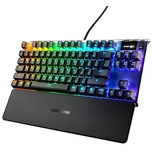 SteelSeries Apex 7 TKL - Mechanical Gaming Keyboard - OLED Display - Brown Switches - American (QWERTY) Layout