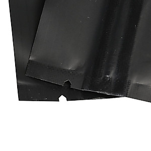100 New Flat Aluminum Metallized Foil Zip Sealable Lock Bags Pouch (10x15cm (3.9x5.9"), Black)