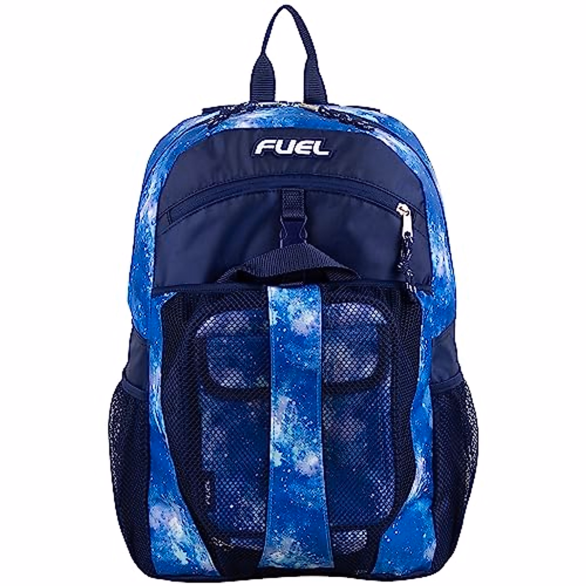 FUEL Backpack with Lunch Box Combo – 18” Two Compartment Water Resistant Durable Adjustable Straps with Side Water Bottle Pockets 2 in 1 Set - Light Blue Galaxy