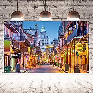 Mardi Gras Backdrop for Photography New Orleans Bourbon Street Wall Tapestry Brazil Carnival Fat Tuesday Masquerade Party Decoration and Supplies
