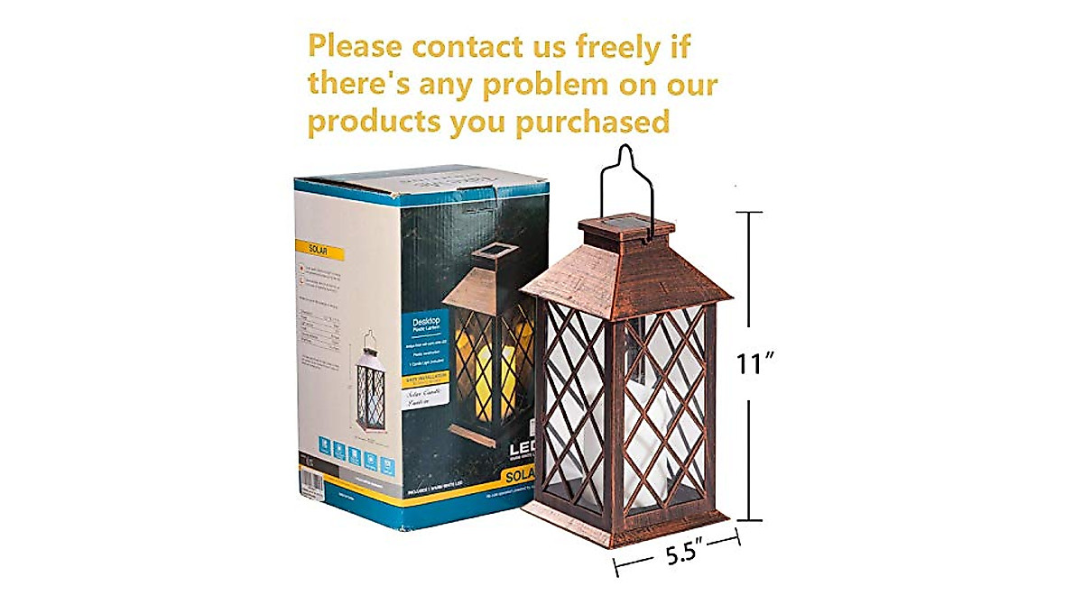 TAKE ME Garden Solar Lights - Decorative Candle & Leaf Lanterns
