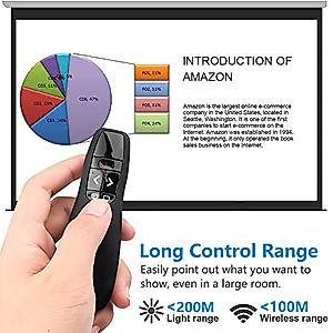 Presentation Clicker for PowerPoint Presentation Remote, RF 2.4GHz Wireless Presenter Remote USB Google Slide Advancer PPT PowerPoint Clicker for Mac, Keynote, Computer, Laptop