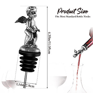 Lion Wine Pourer for Wine Bottles, Stainless Steel Animal Bar Liquor Bottle Pourer Liquor Pour Spout for Liquor Bottles, Speed Pourer Wine Areator Spout Bottle Pourer for Alcohol (Pee Boy)