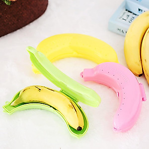 Yellow Banana Storage BPA-Free Outdoor Travel Case,Keep Fresh Banana Keeper and Protector, Cute Banana Carrier Storage Box for Picnic Camping,Food Containers