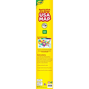 Crayola Dry-Erase USA Map, 23-1/2" x 17-1/2"