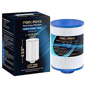 POOLPURE 4CH-23 Spa Filter Replaces PFF25TC-P4, Lifesmart 303263, 78459, Filbur FC-2400, Excel Filters XLS-442, Freeflow Lagas FF-100 CLX Claro, SD-00206, Aladdin 12536, AK-90032 Hot Tub Filter 1PACK