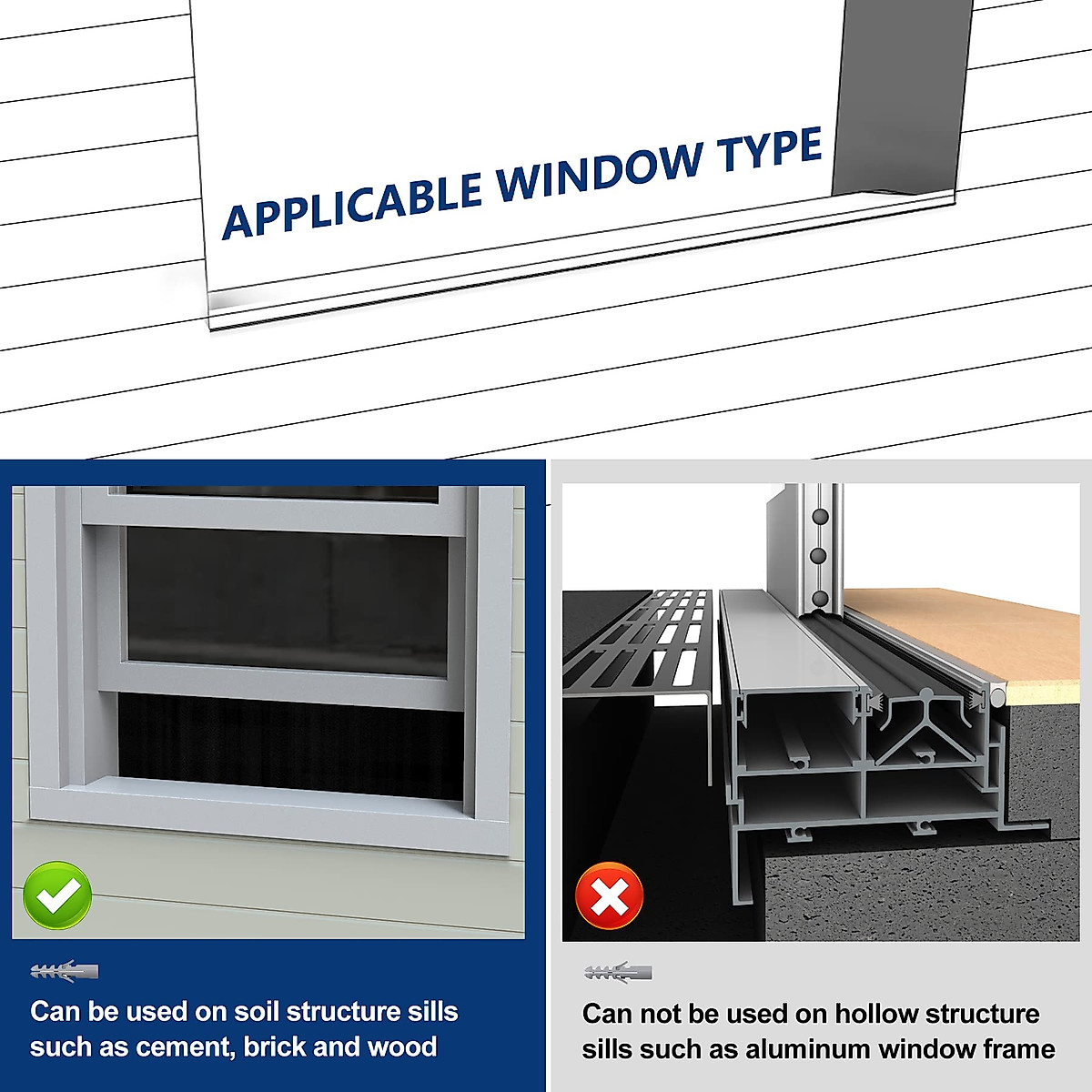 Wintcomfort Window Air Conditioner Bracket, Heavy Duty AC Support with 2 Arms, Up to 200 lbs, Universal Fit 5,000 to 22,000 BTU Window Units