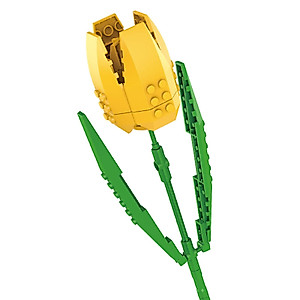 Building Block Flower Plastic Simulation Flower Kids Building Block Toys Vibrant Color Multi-Purpose