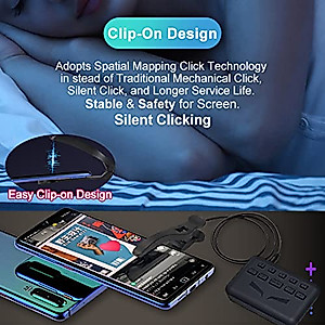 Auto Screen Clicker Device M6, Automatic Clip-on Phone Screen Tapper, Smart Adjustable Speed Simulated Finger Clicking for Games, Giving a like etc, has recording function (Support 5 Ports 10 Screens)