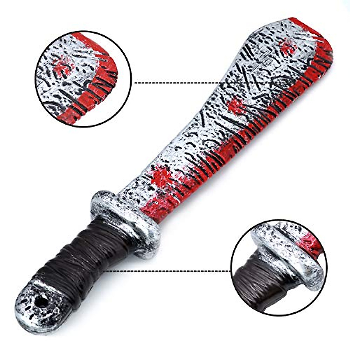 Spooktacular Creations 2 Bloody Machetes Costume Prop with Realistic Fake Bleeding Knife for Halloween Zombie Costume Contest Accessories, Trick-or-Treating, Cosplay, Dress-Up Party