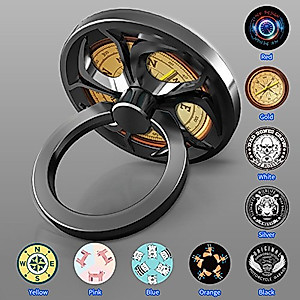 Anti-Anxiety Finger Ring Stand, ebulous 360° Rotation Spinner Mobile Cell Phone Ring Stand Holder with Grip Kickstand Universal [Washable/Reusable] for iPhone/iPad/Samsung Note/Tablets etc (Gold)…