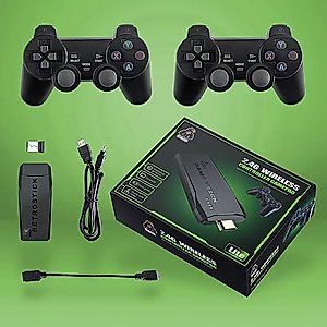 Retroplay- an All in One Retro Gaming Experience, Retro Play Game Console, Retro Play Game Stick, Retro Wand Classic Games,Retro Plug and Play Video Games for TV, 10000+ Games, 4K HDMI +2 Gamepads